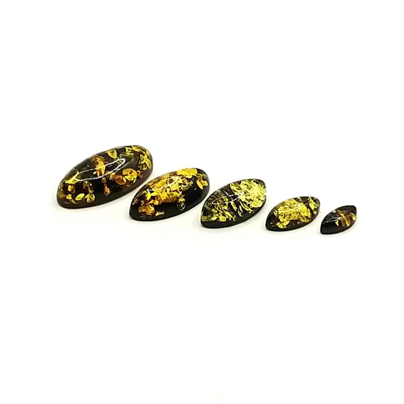 Green Amber Stones - Etsy UK
