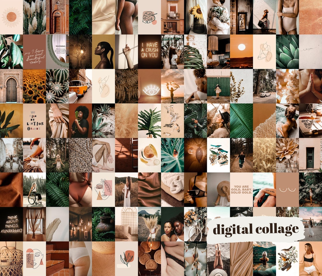 Boho Collage Kit | Body Positivity Aesthetic, 125 Drucke (Digitaler ...