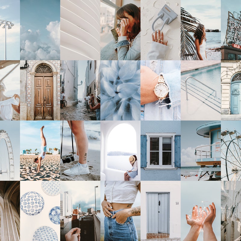 Blue Collage Kit - Etsy