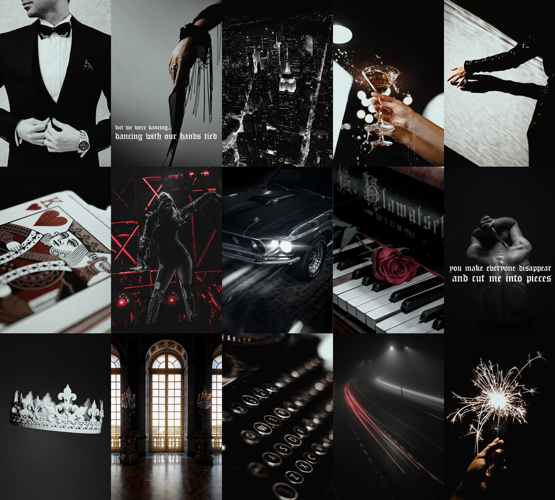 Big Reputation Digital Collage Kit 145pcs Instant Download Dark & Moody ...