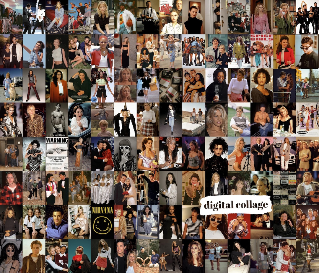 90's Aesthetic Collage Kit | Instant Digital Download | 260 Prints ...