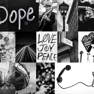 Monochrome Collage Kit | Instant Digital Download | 140 Prints | Black ...