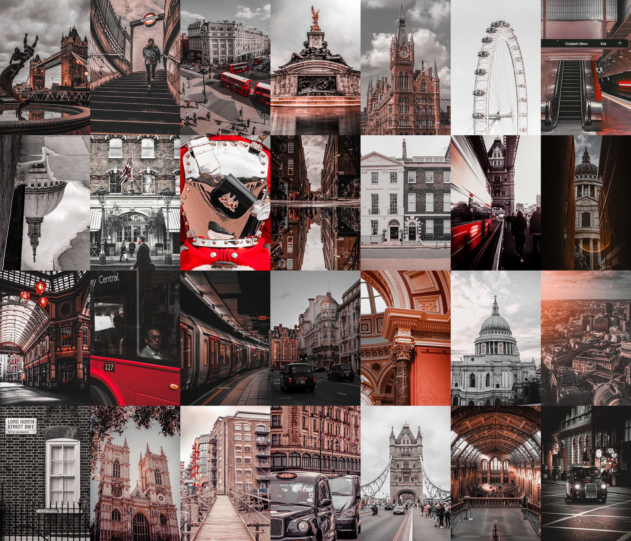 London Collage Kit | Instant Digital Download | 125 Prints | London ...