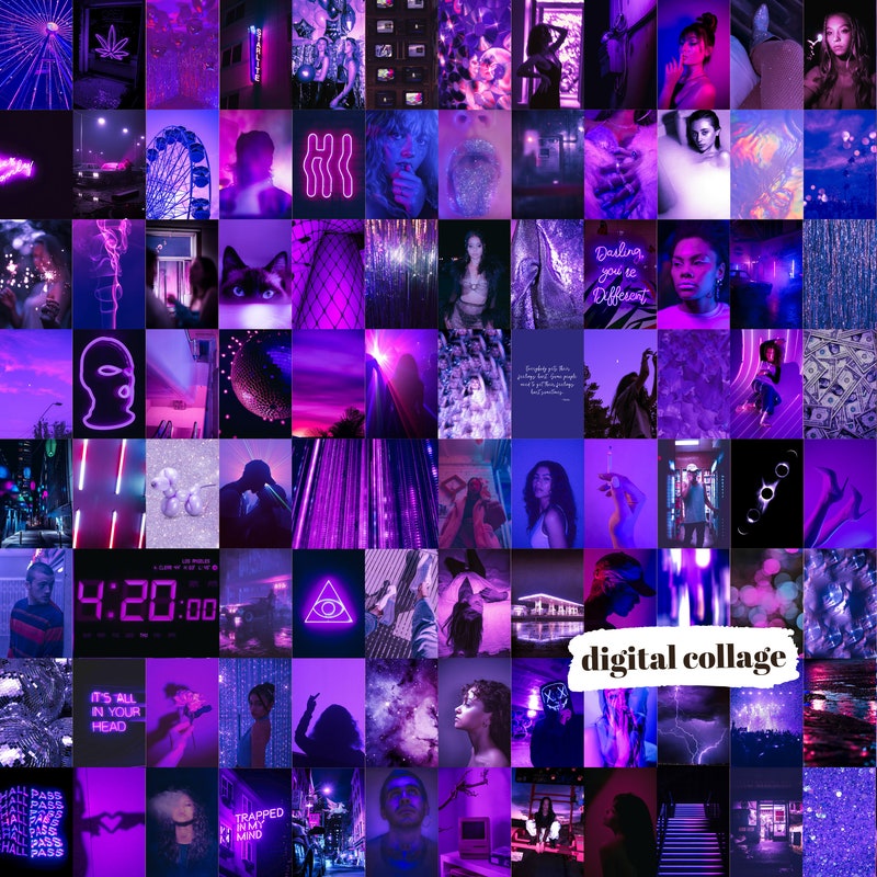 Purple Collage Kit - Etsy