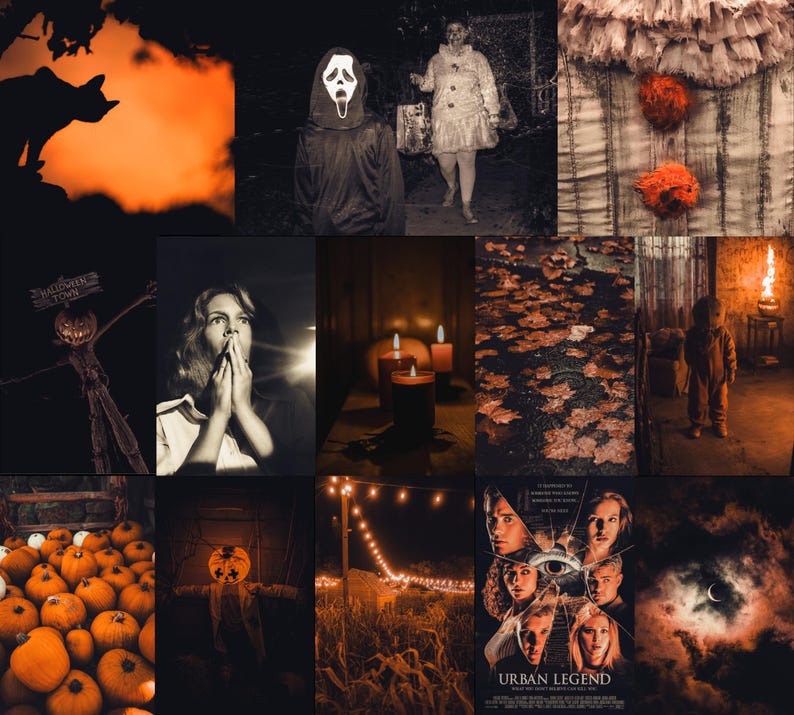 Scary Movie Night Collage Kit | Instant Digital Download | 225 Prints ...