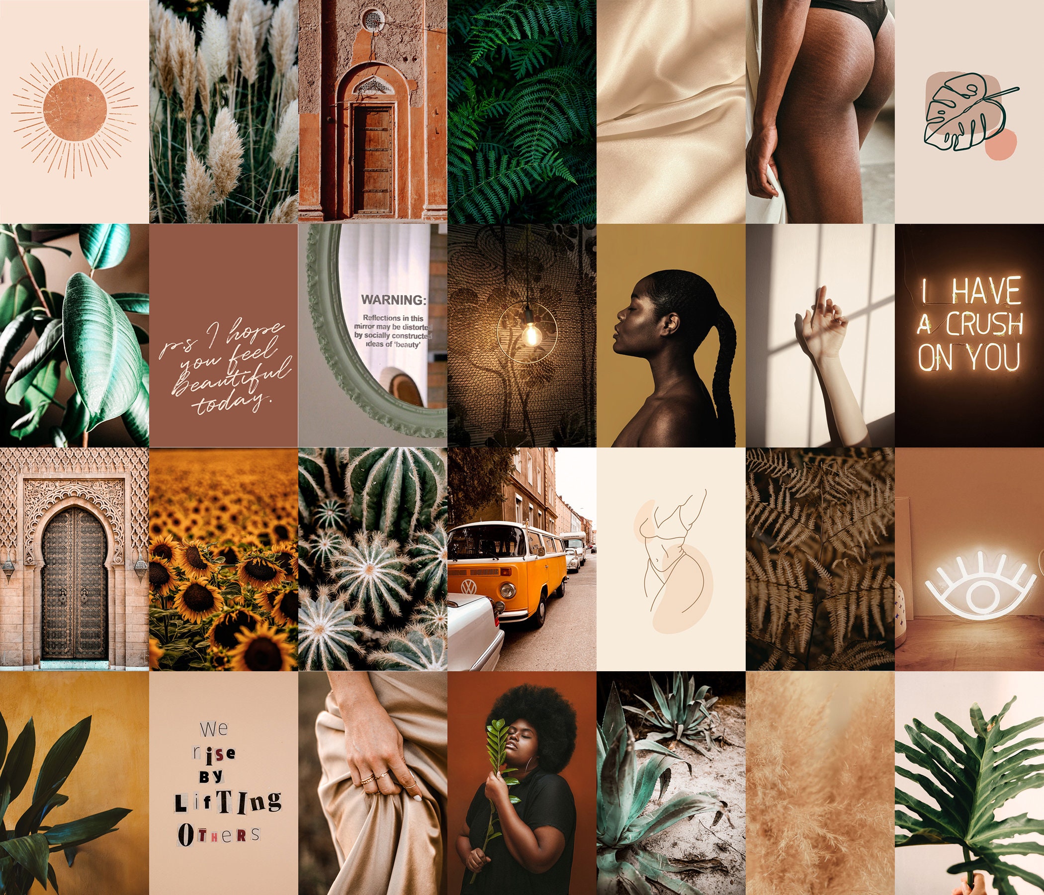 Boho Collage Kit | Body Positivity Aesthetic, 125 Prints (digital ...