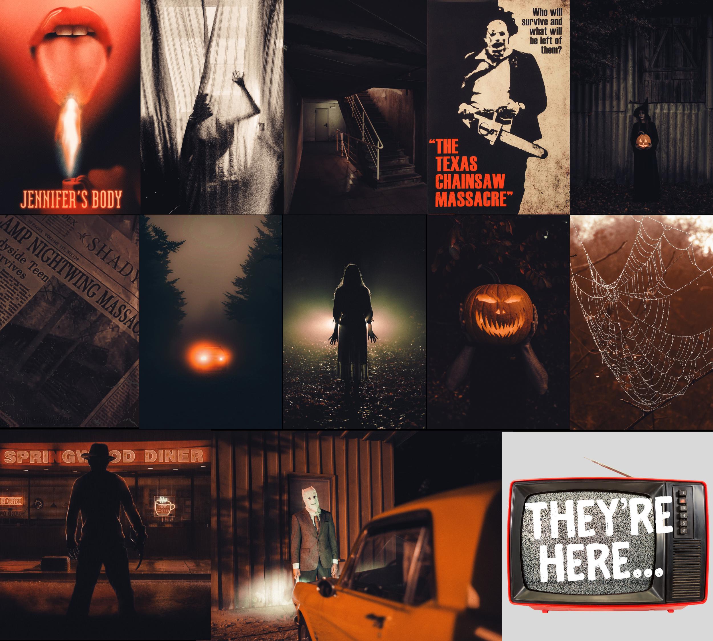 Scary Movie Night Collage Kit | Instant Digital Download | 225 Prints ...