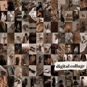 Neutral Brown Collage Kit Digital Download | 200 Pc Aesthetic Art Pack ...