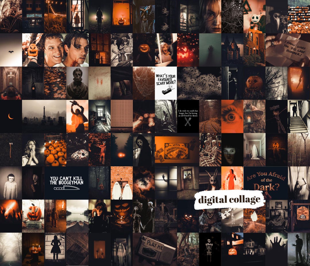 Scary Movie Collage Kit | 225 Prints | Halloween Aesthetic Printable ...