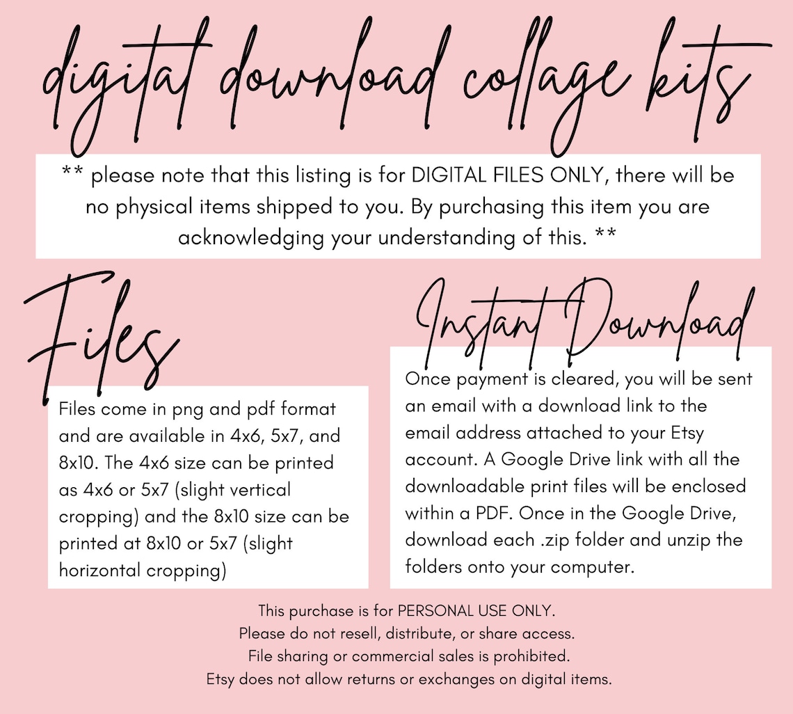 Monochrome Collage Kit Instant Digital Download 140 Prints Black ...