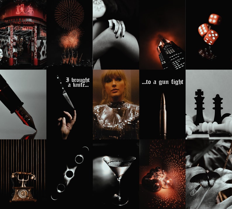 Big Reputation Digital Collage Kit 145pcs Instant Download Dark & Moody ...