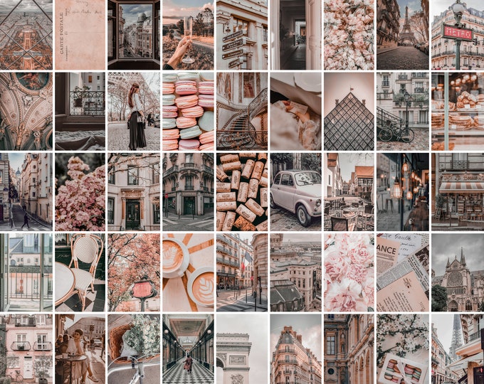 Travel Aesthetic Photo Collage Kit - Etsy