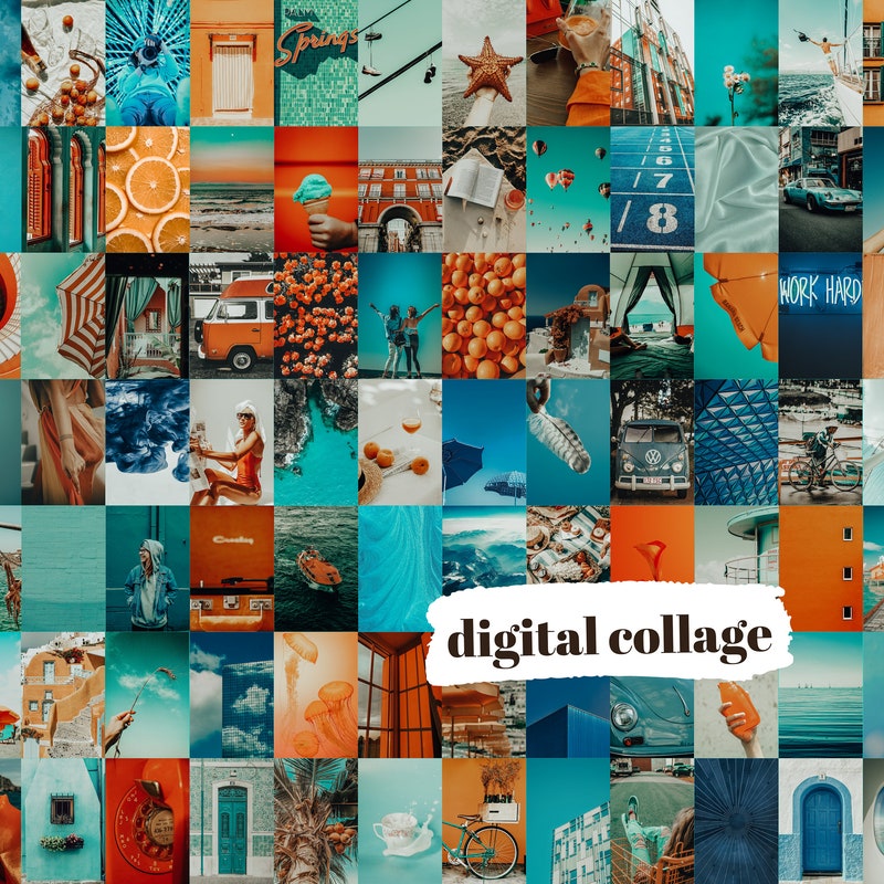 Orange Wall Collage - Etsy