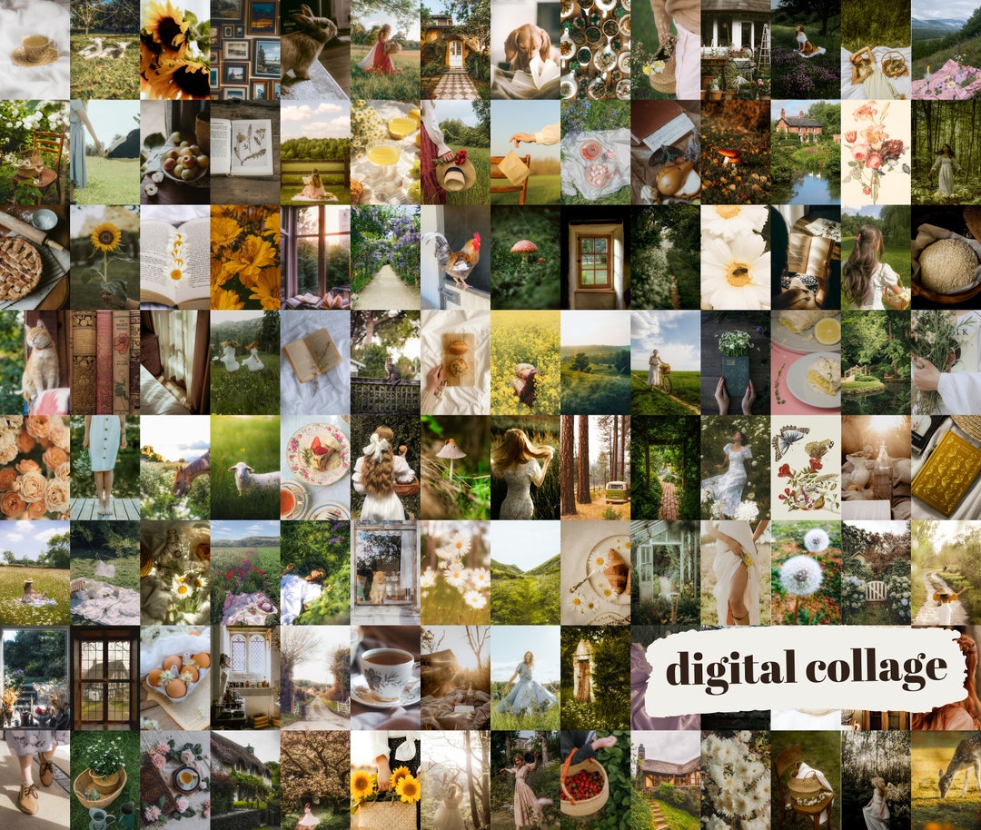 Cottagecore Collage Kit | Instant Digital Download | 125 Prints ...