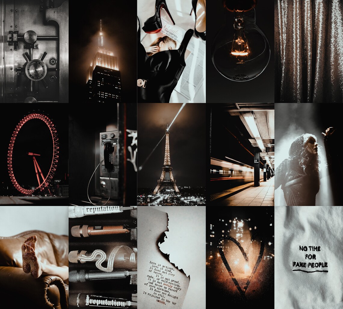 Big Reputation Digital Collage Kit 145pcs Instant Download Dark & Moody ...