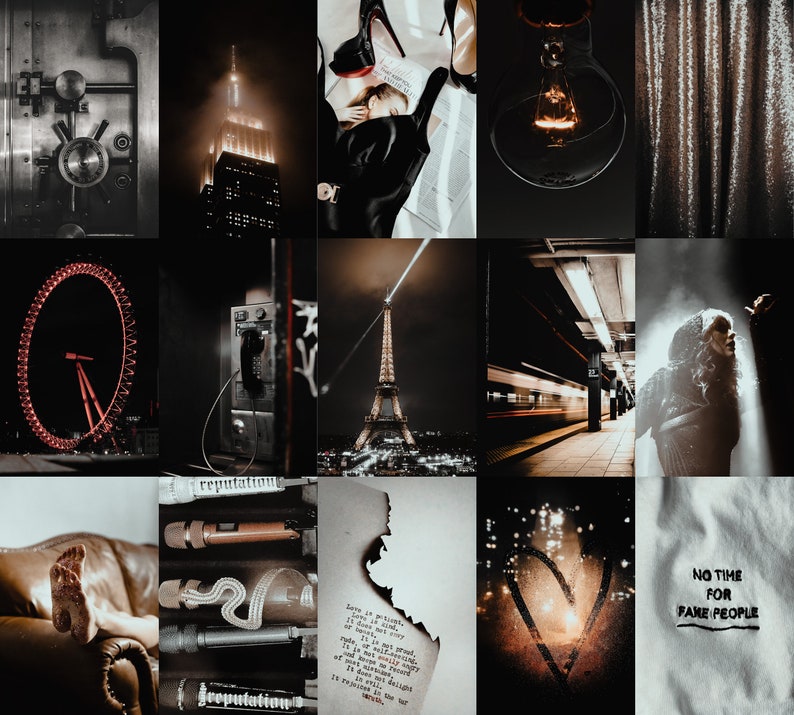 Big Reputation Digital Collage Kit 145pcs Instant Download Dark & Moody ...