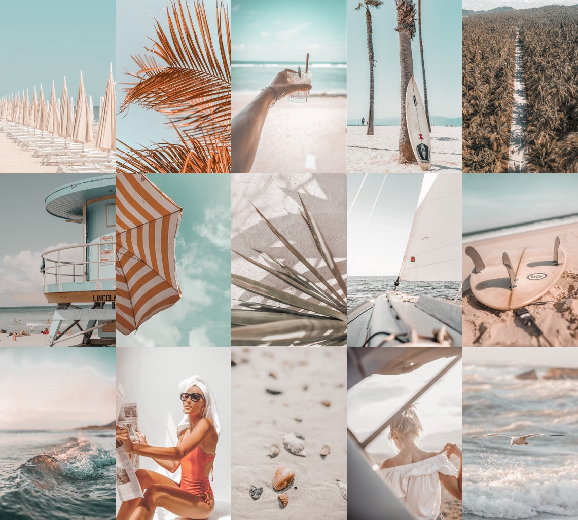 Soft Summer PRINTED 60pc COLLAGE KIT Neutral Aesthetic 4x6 or 5x7 Photo ...