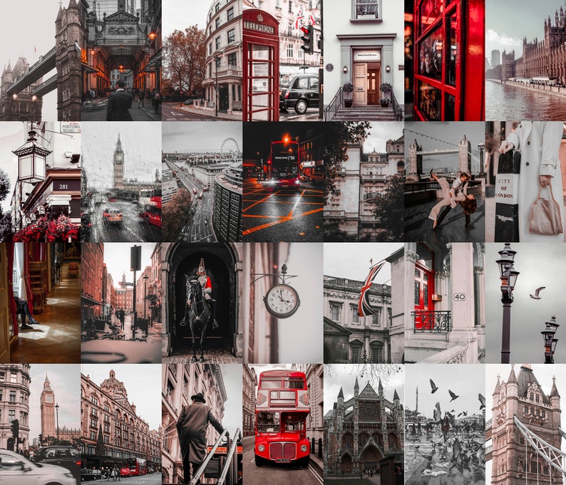 London Collage Kit | Instant Digital Download | 125 Prints | London ...