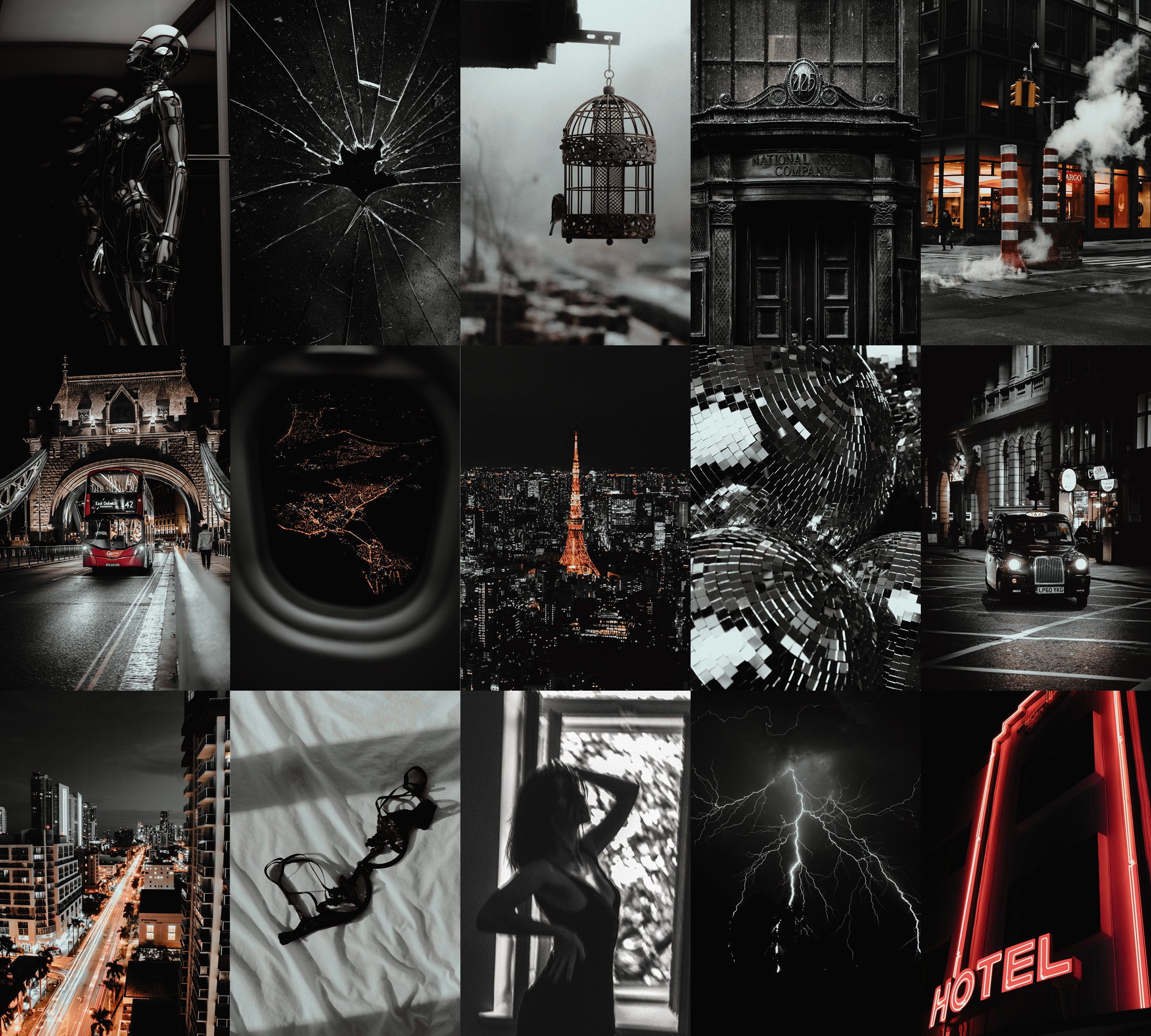 Big Reputation Digital Collage Kit | 145pcs | Instant Download | Dark ...