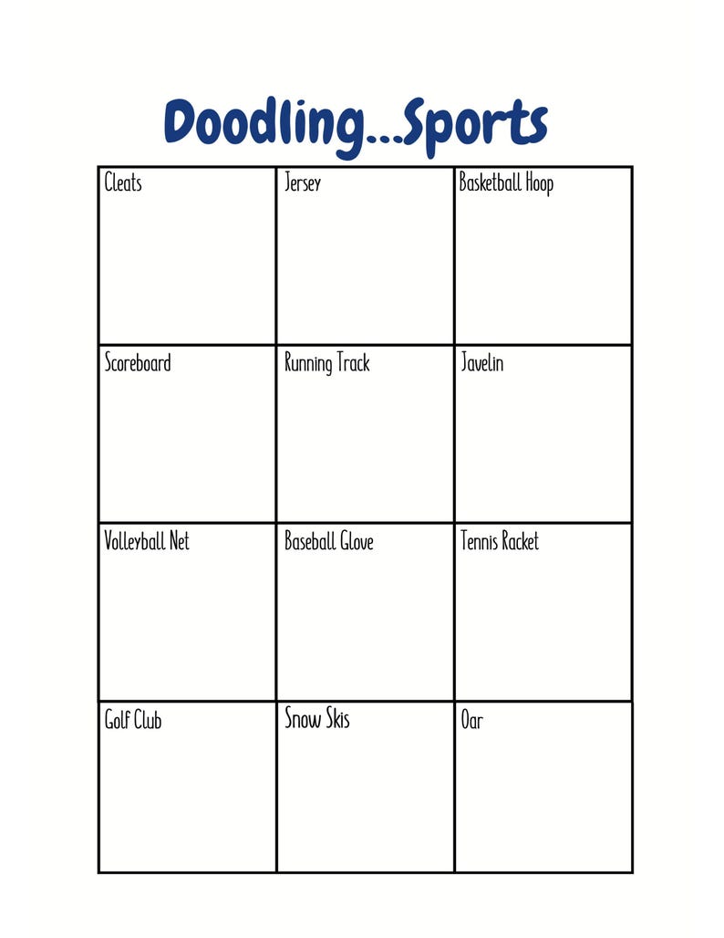 Printable Children’s Activity Pages Coloring Doodling Writing Creating ...