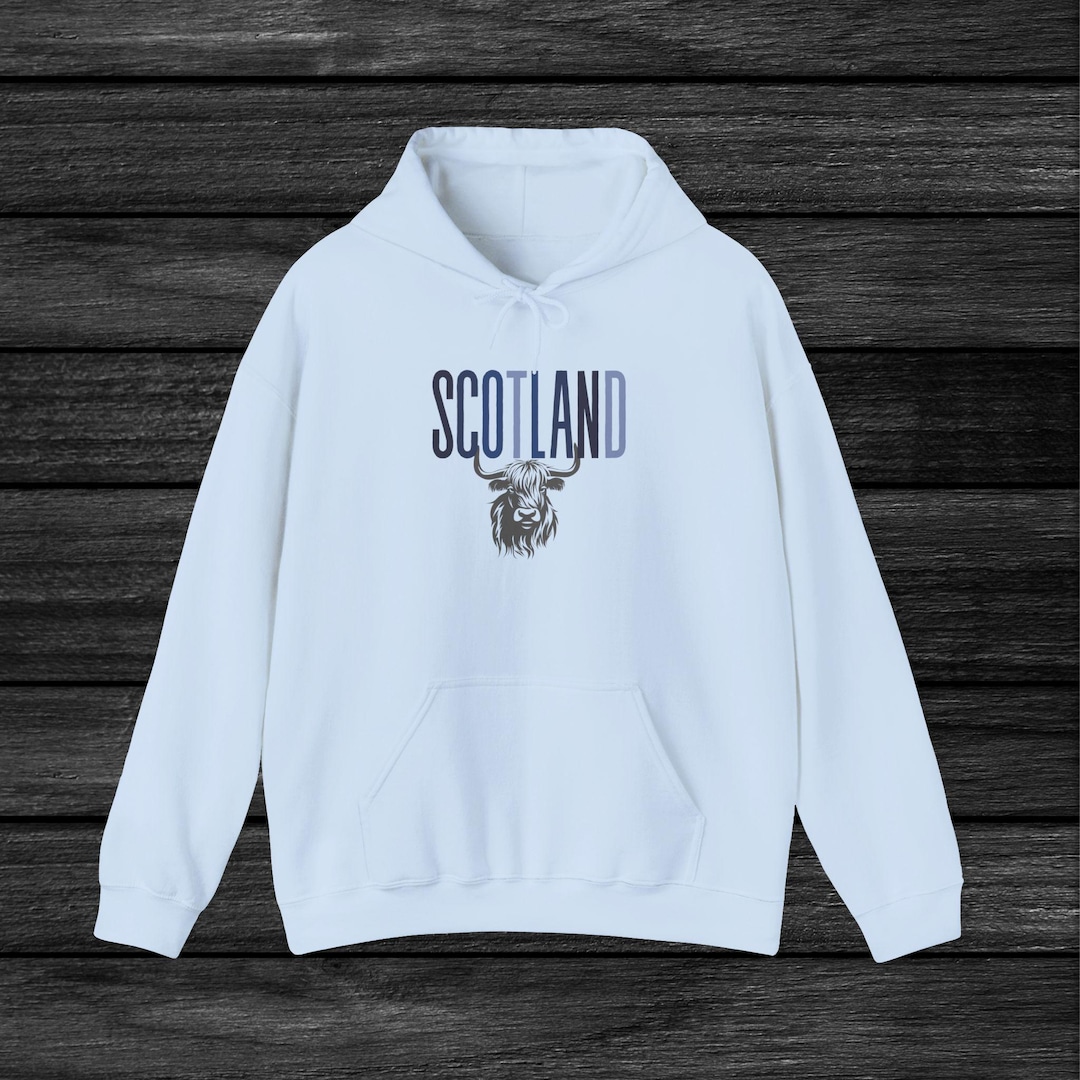Scotland Highland Cow Adult Hooded Sweatshirt Gifts Edinburgh European ...