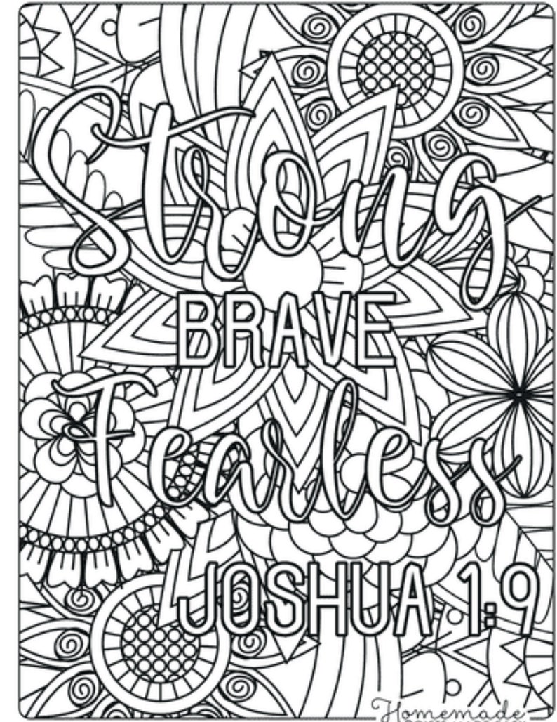 Inspirational Bible Verse Coloring Pages for Adults and Kids-digital ...