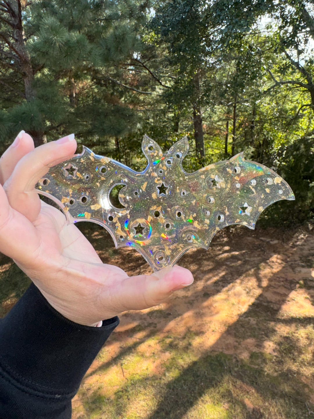 Holographic Celestial Bat - Clear Gold - Etsy