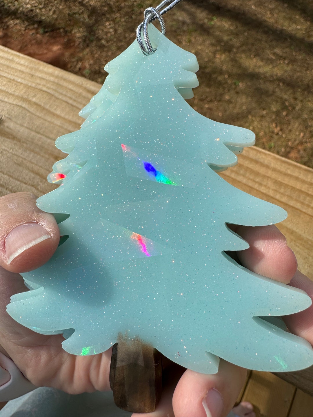 4 Blue Christmas Tree Ornaments - Etsy