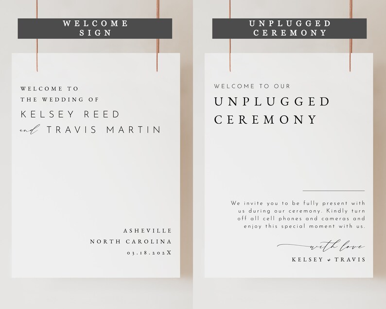 Elegant Wedding Signs Bundle, 40 Printable Wedding Signs Bundle, DIY ...