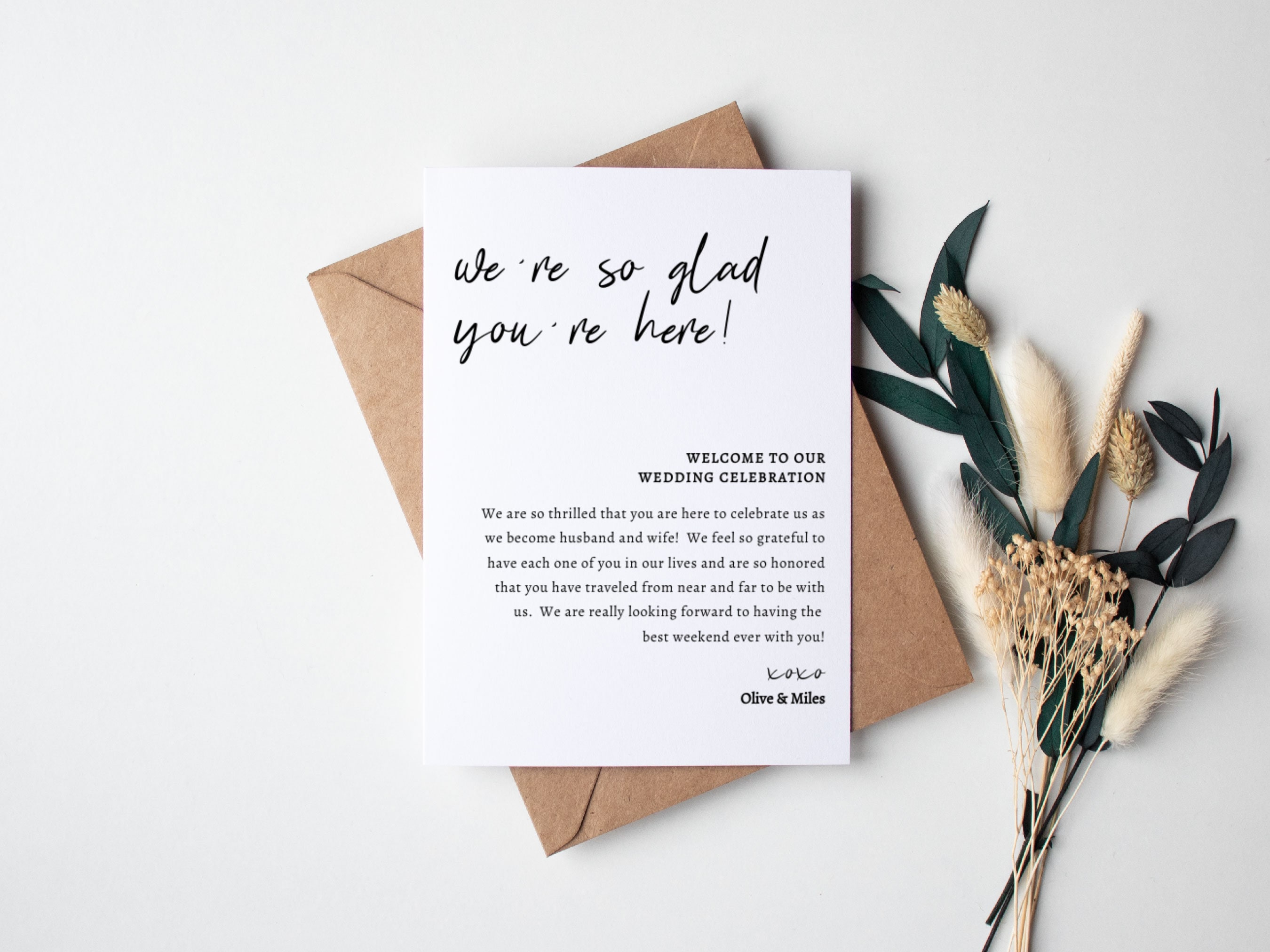 Wedding Welcome Letter Template, Wedding Card Editable, Welcome Bag ...