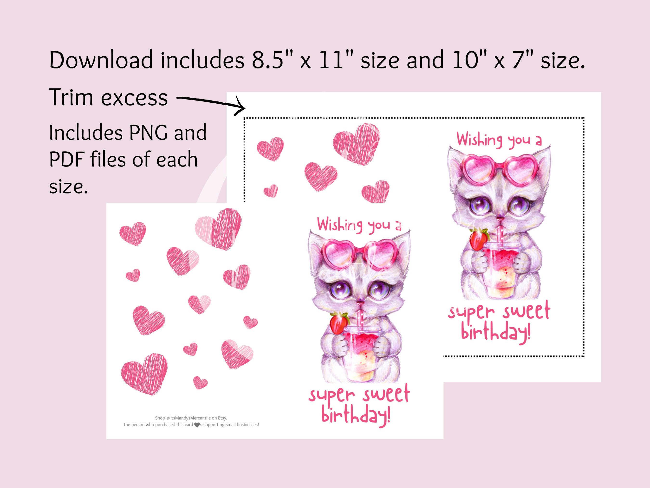 INSTANT DOWNLOAD PRINTABLE Birthday Card Girls Birthday Card - Etsy