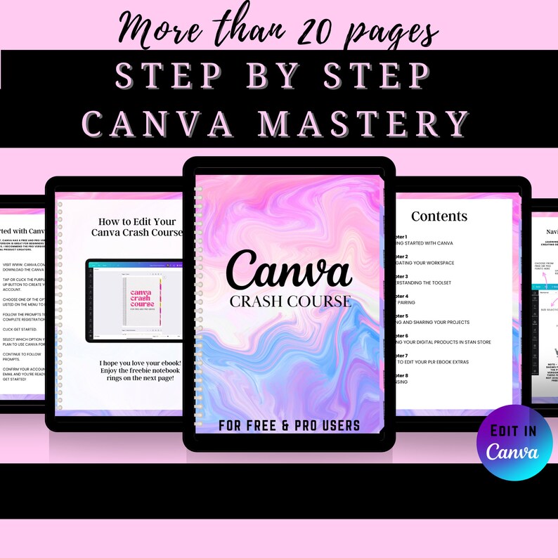 Canva Crash Course, Master Resell Rights, PLR, Video Tutorial Included, Done for You Canva ...