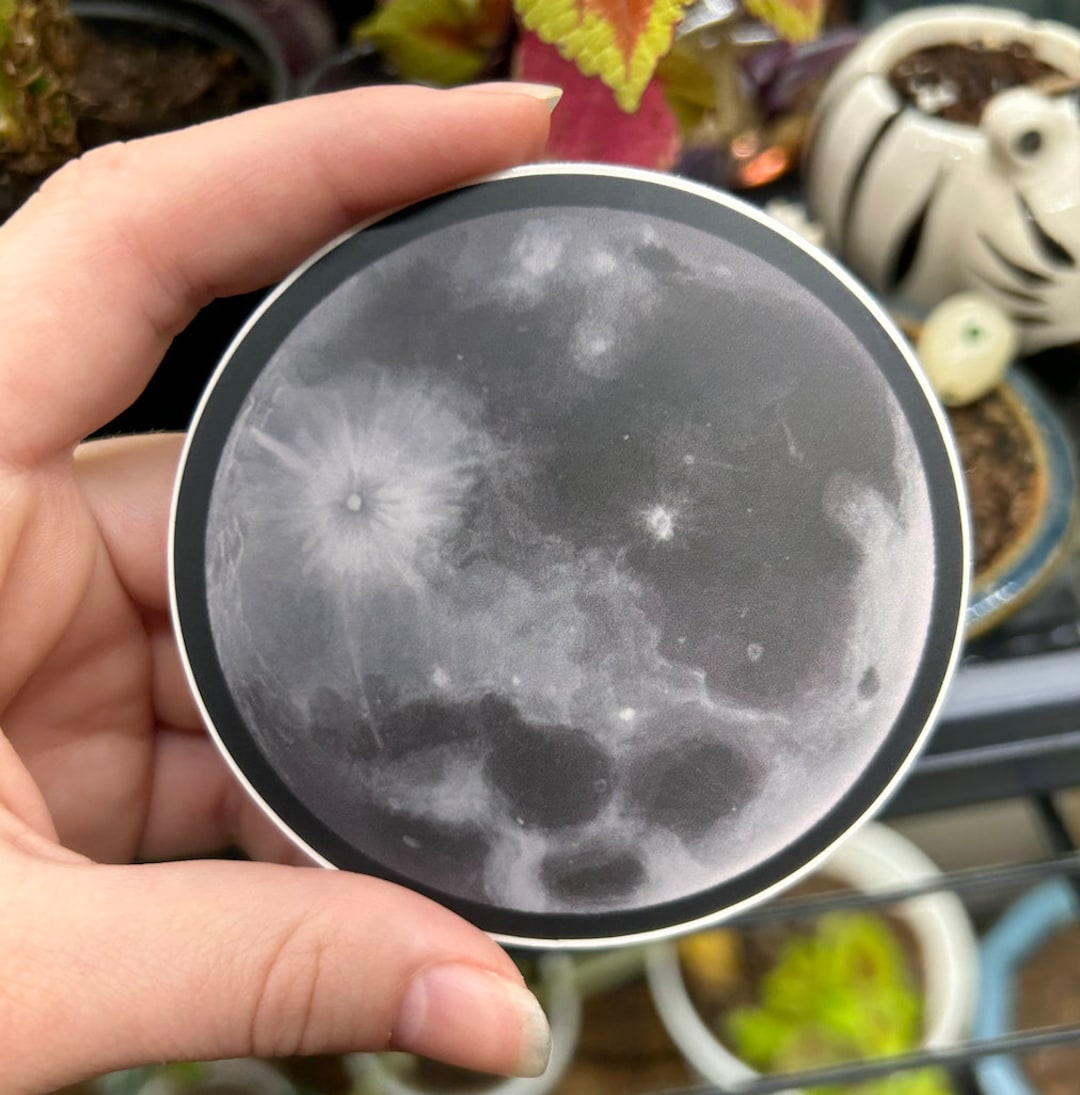 Moon Vinyl Sticker, Space, Astronomy - Etsy