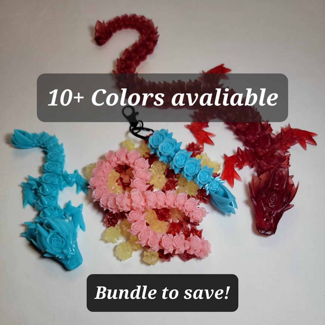 Rose Dragon Fidget Keychain and Matching Bracelet Great - Etsy