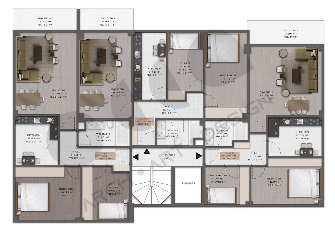 Residence Plan / Modern Apartment Design | 12 Flats | 4 Story | 10505. ...
