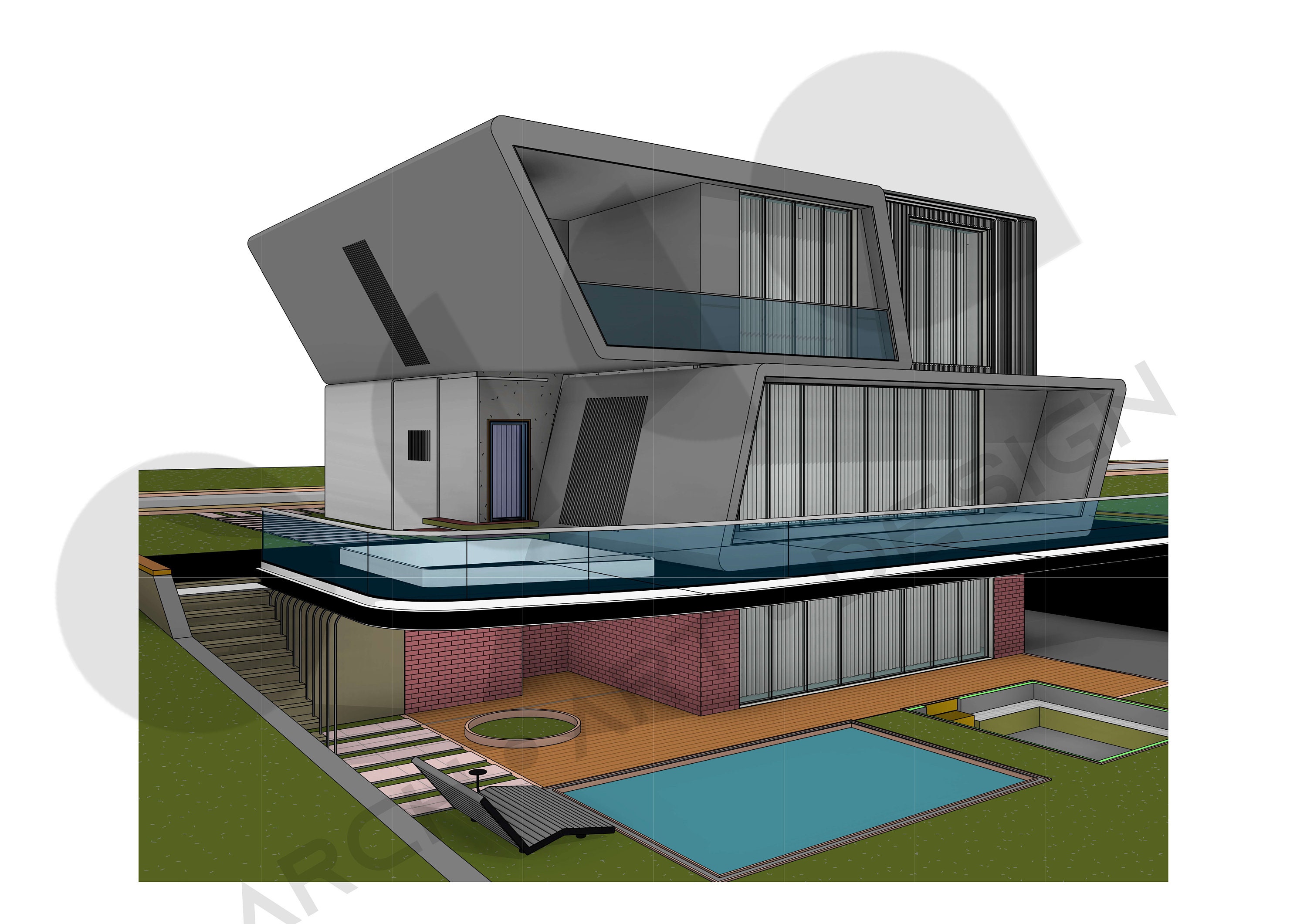 House Plan / Modern Villa Design | 3 Storey | 4047.23 SQFT( 376 M2 ...