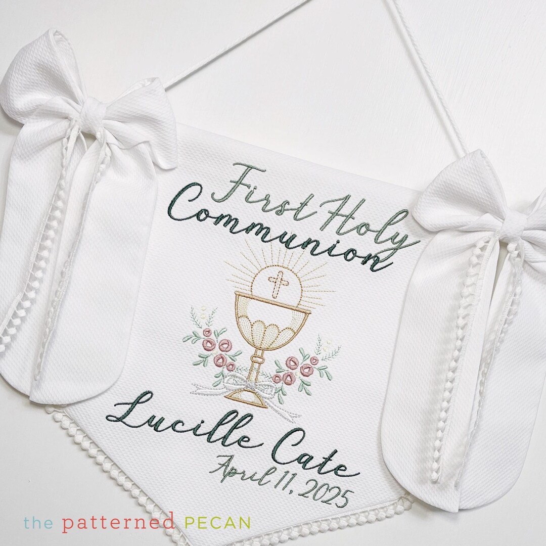 Personalized First Holy Communion Door Sign (girl) | Custom Communion ...