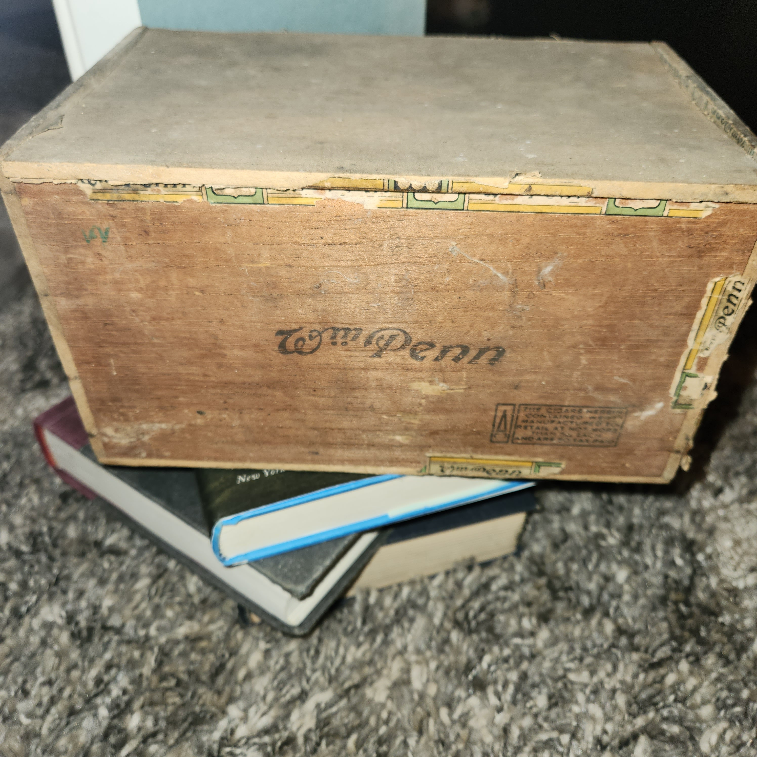 Vintage Wood WM Penn Cigar Box - Etsy