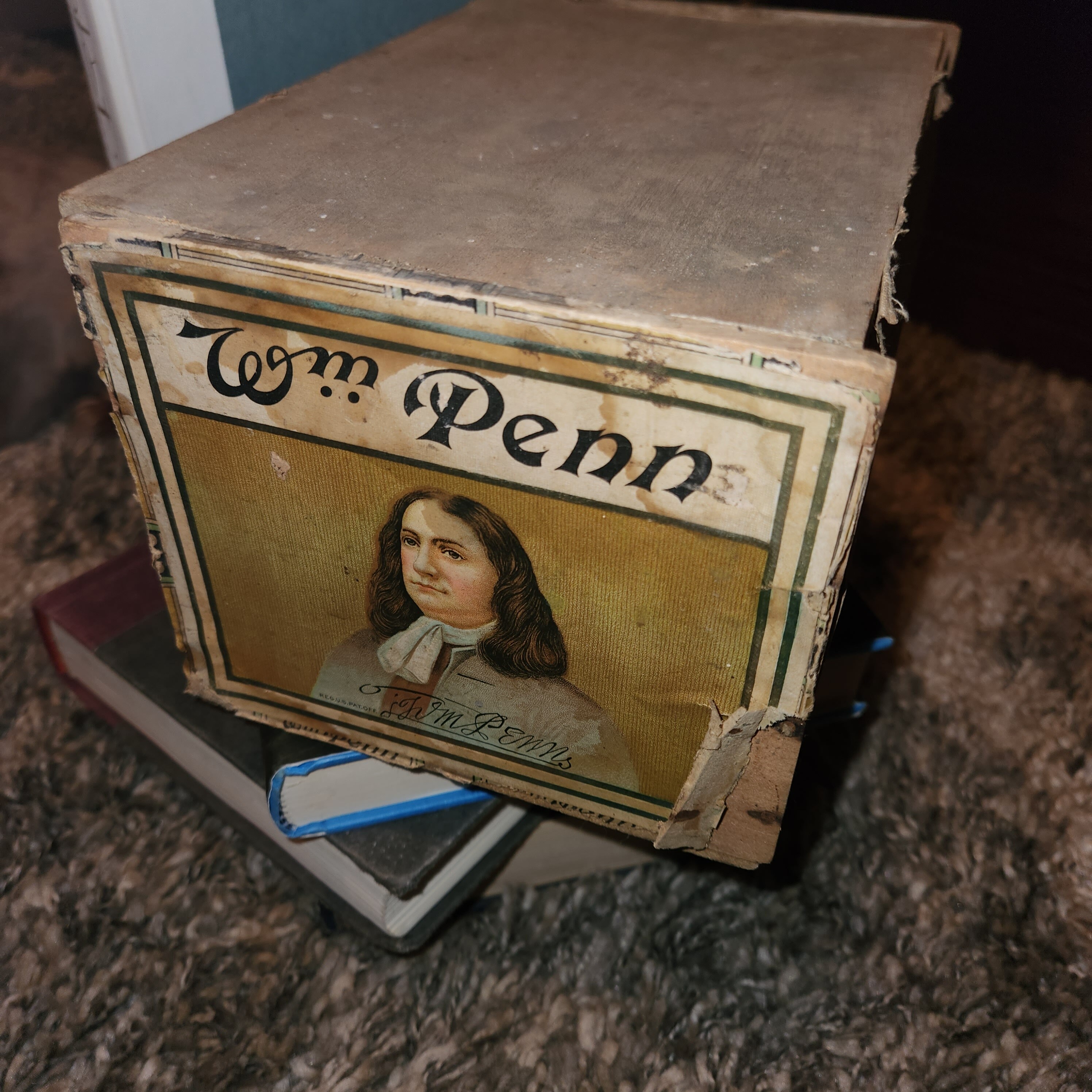 Vintage Wood WM Penn Cigar Box - Etsy