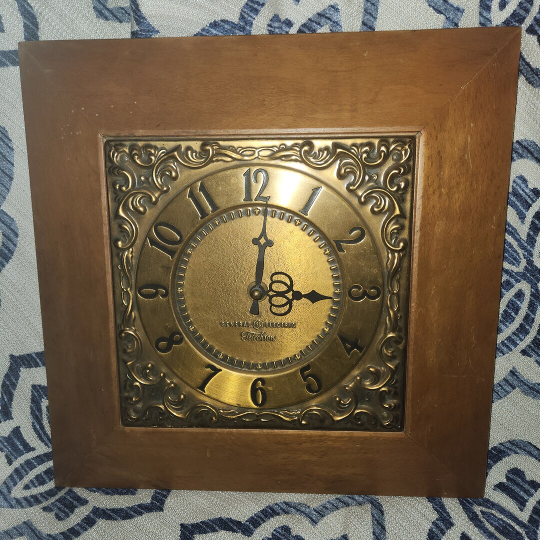 Vintage MCM General Electric Telechron Maple Wood Wall Clock - Etsy