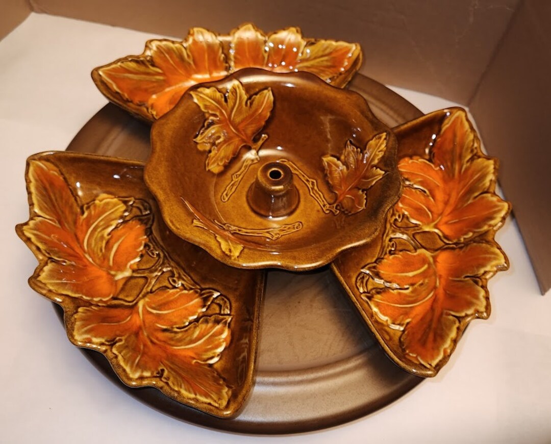 Vintage 1970s 855 CAL USA Lazy Susan Set Lazy Susan Serving Bowl and ...