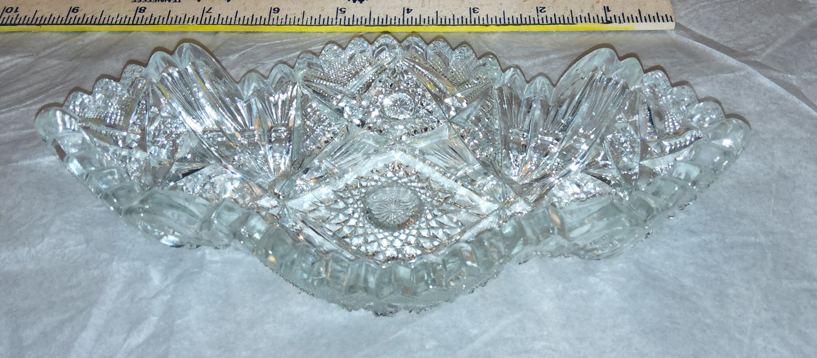 EAPG Imperial Glass Nucut OMN #212 ,AKA Diamond With Fans C 1912 Olive ...