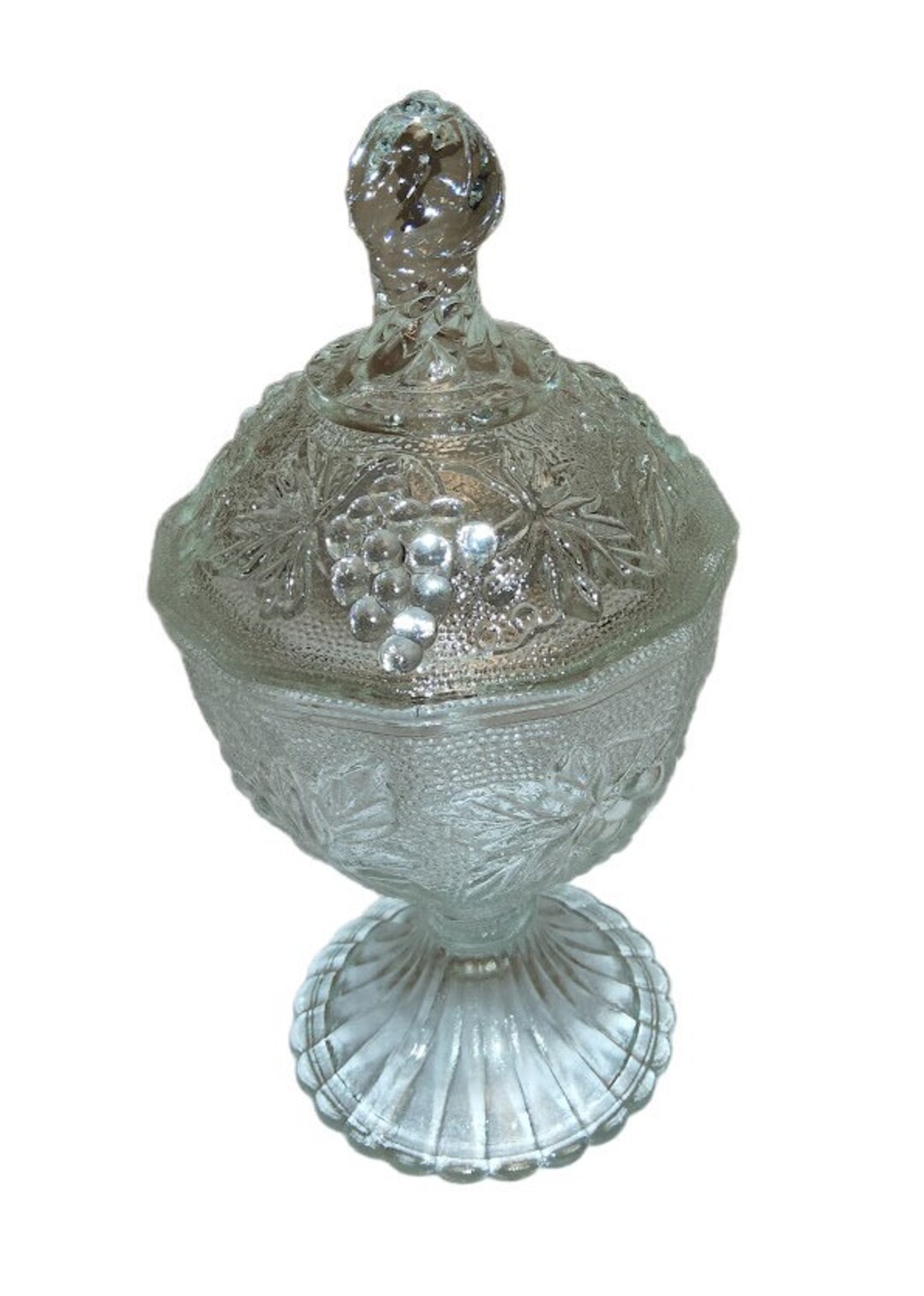 Jeanette Glass EAPG Grape and Leaf Covered Candy/compote Dish - Etsy