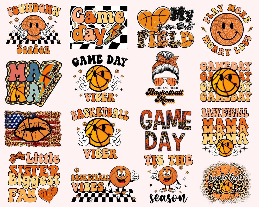 Basketball Svg Png Bundle Game Day Vibes Sports Mama - Etsy