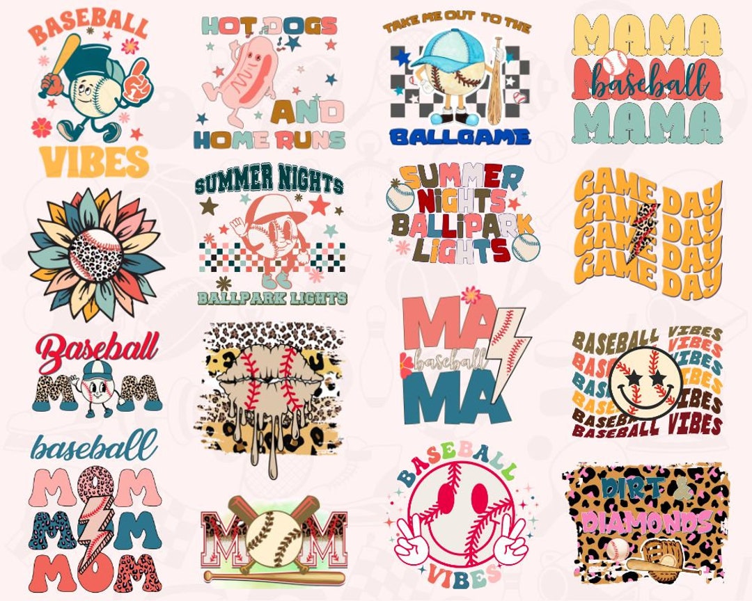 Baseball Svg Png Sublimation Bundle Baseball Team Shirt Design Baseball ...