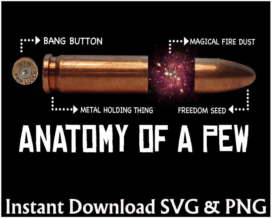 Buy Anatomy of A Pew Svg Files for Cricut Rifle Bullet Svg Sublimation ...