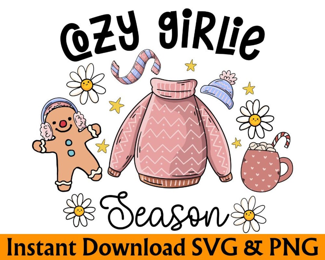 Cozy Girl Reindeer Svg Girls Holiday Svg Girl Christmas Cut File Girl ...