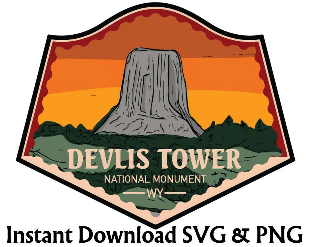 Devils Tower Svg Png for Wyoming Svg Files National Park Svg - Etsy UK