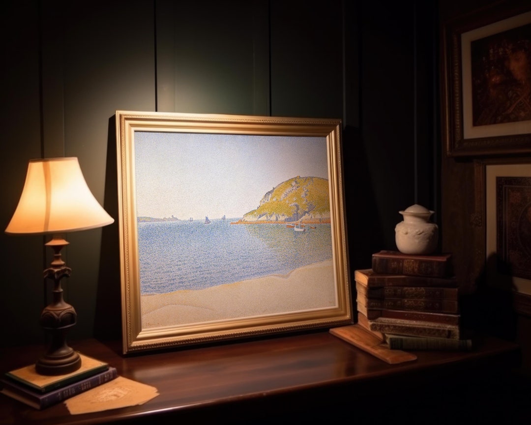 PAUL SIGNAC, "port of Saint-cast" (1890), Giclee Fine Art Print, Neo ...