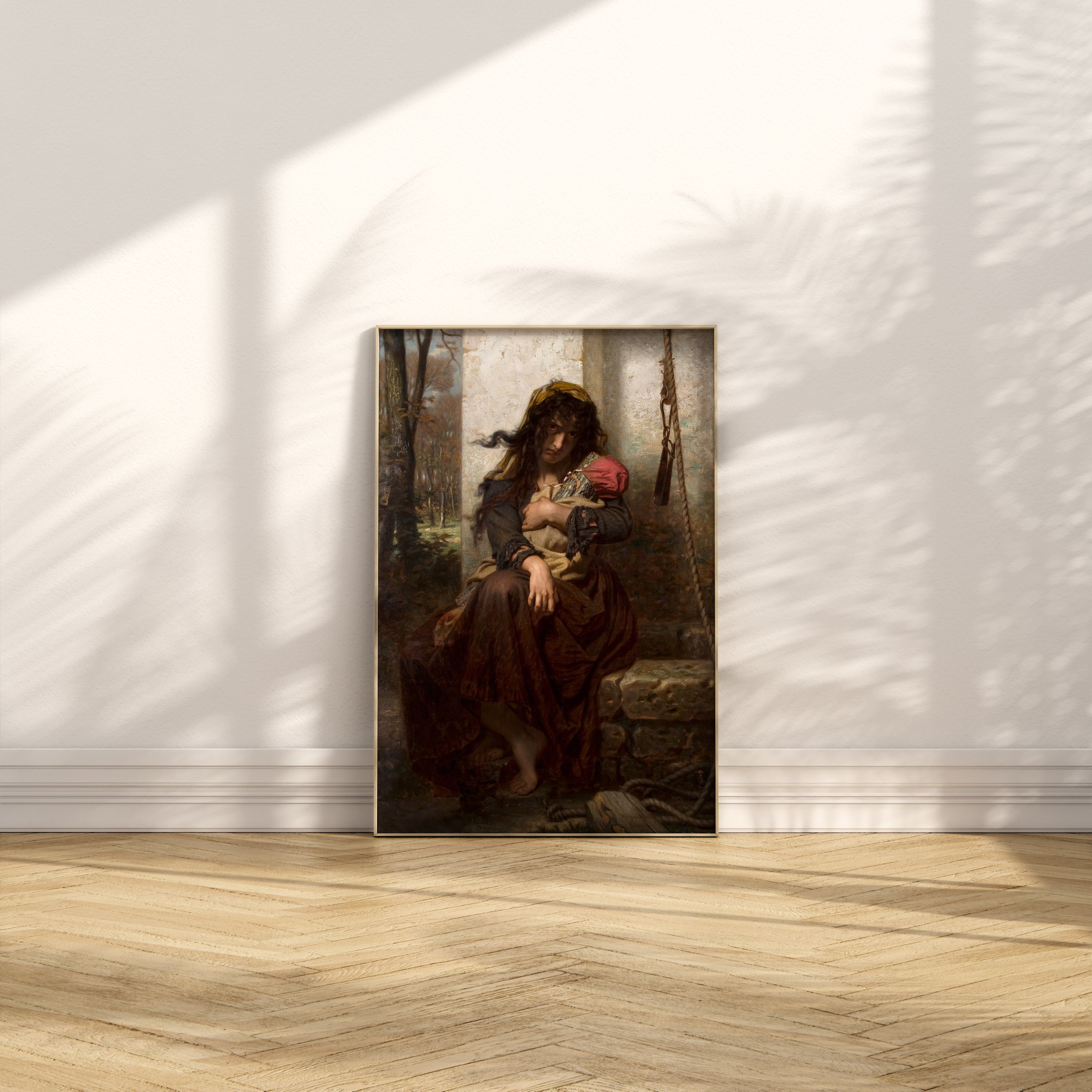 BRIGHTER VERSION Hugues Merle, the Lunatic of Étretat 1871, Academic ...